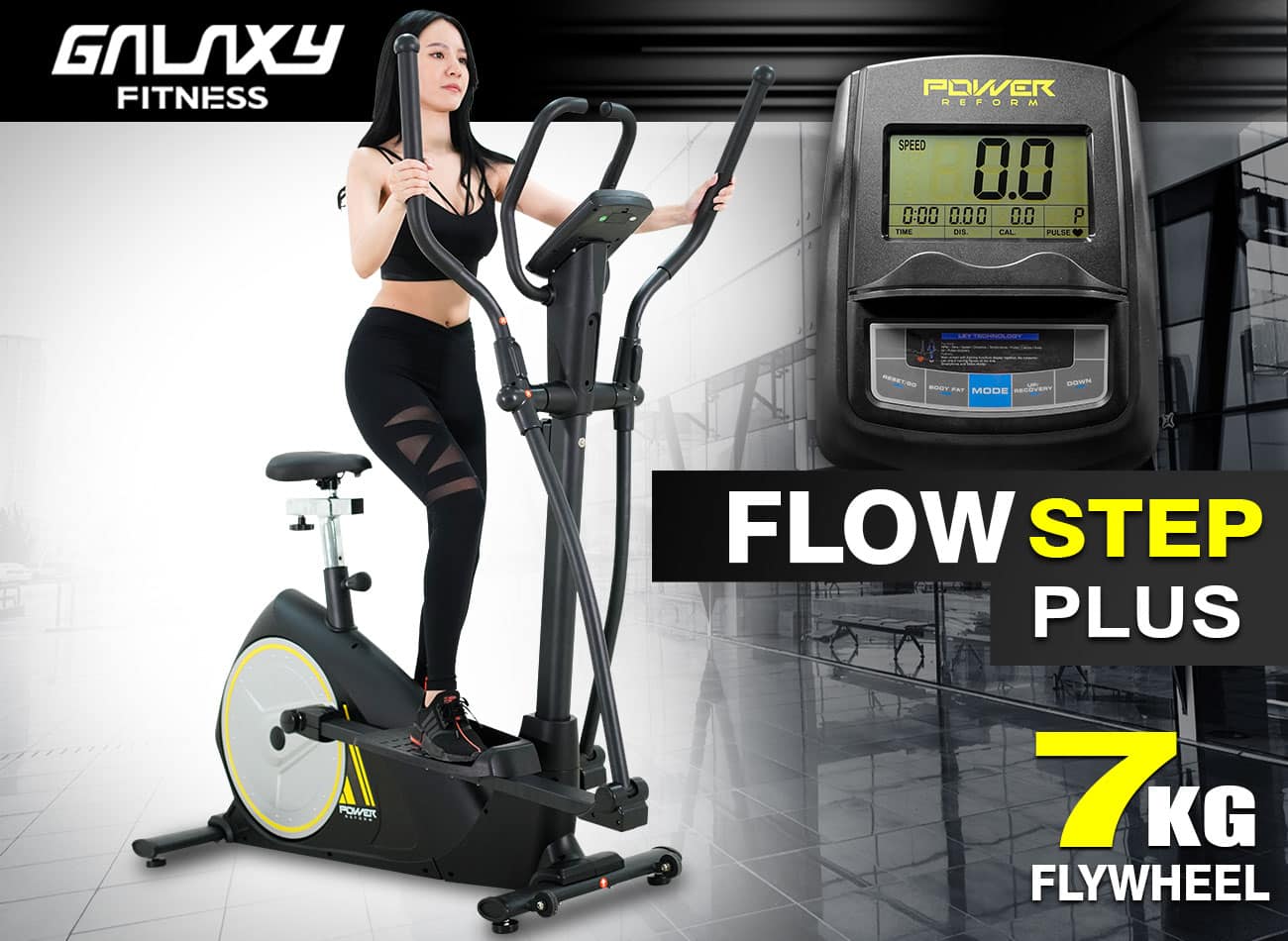 เครื่องเดินวงรี รุ่น FLOW STEP PLUS™ – GALAXY Fitness